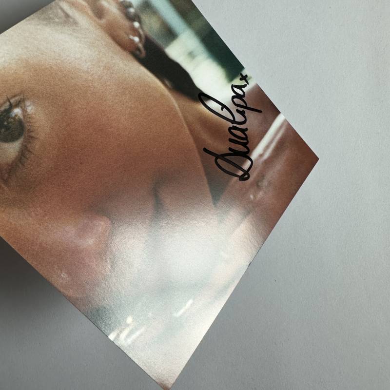 DUA LIPA SIGNED OFFICIAL 'RADICAL OPTIMISM' ART CARD
