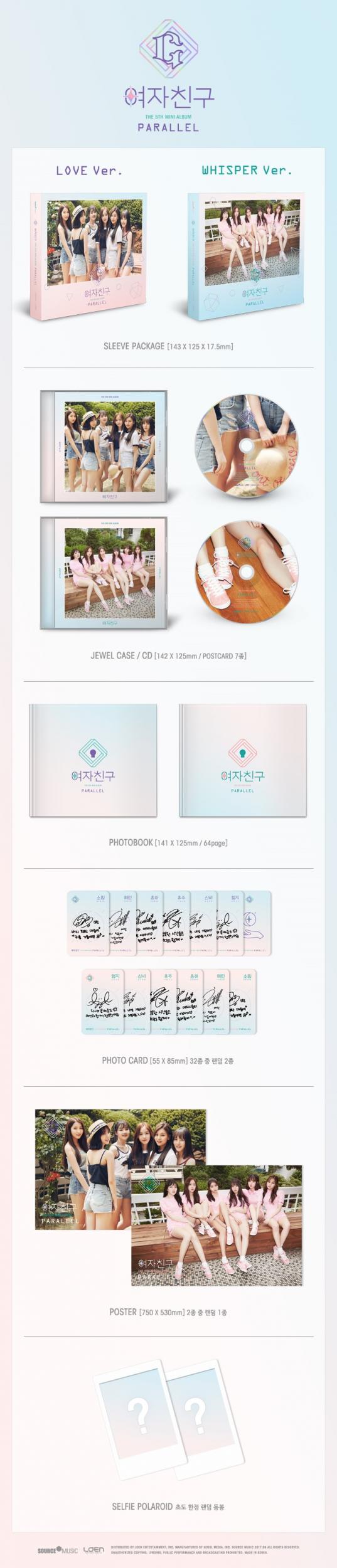 GFRIEND SIGNED 5TH MINI ALBUM 'PARALLEL' - WHISPER VERSION